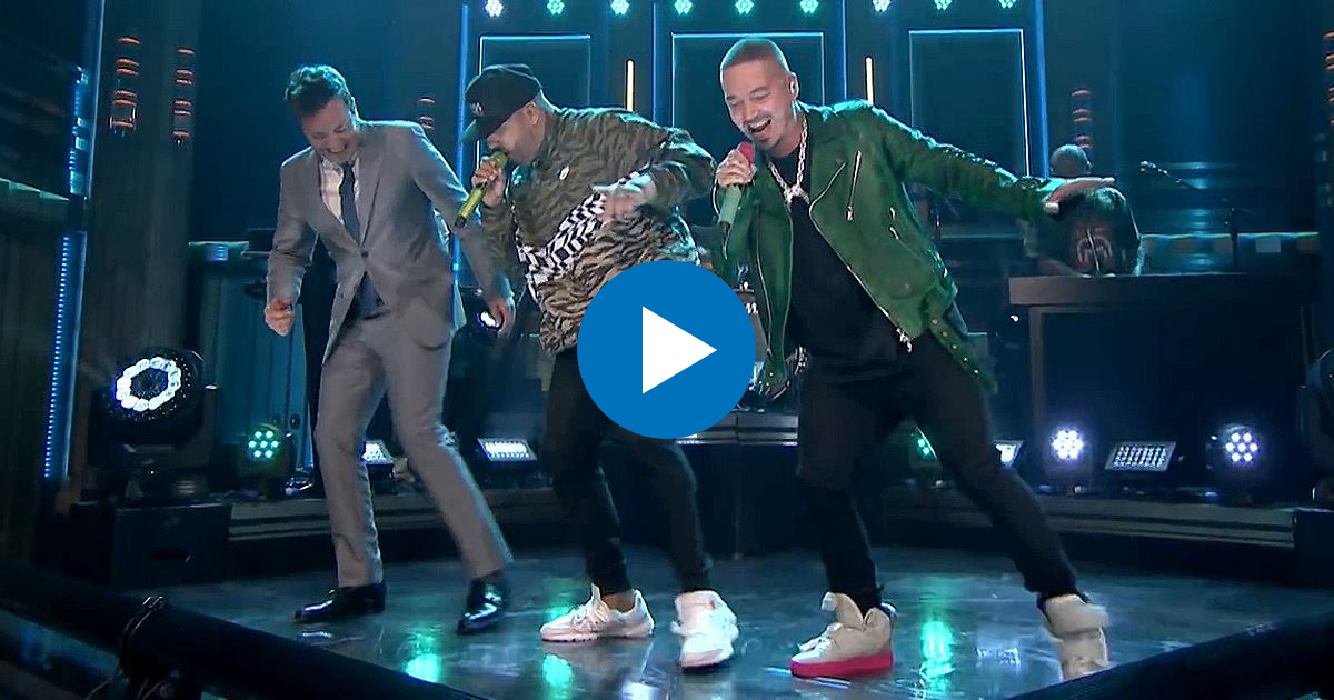 Nicky Jam y J Balvin ponen a bailar a Jimmy Fallon al ritmo de "X"