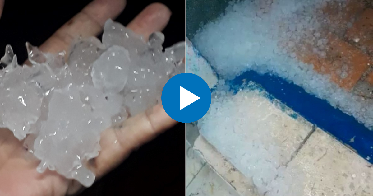 Fuerte tormenta de granizo sorprende en La Habana