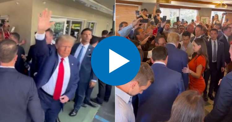 Así fue la visita de Donald Trump al restaurante Versailles de Miami