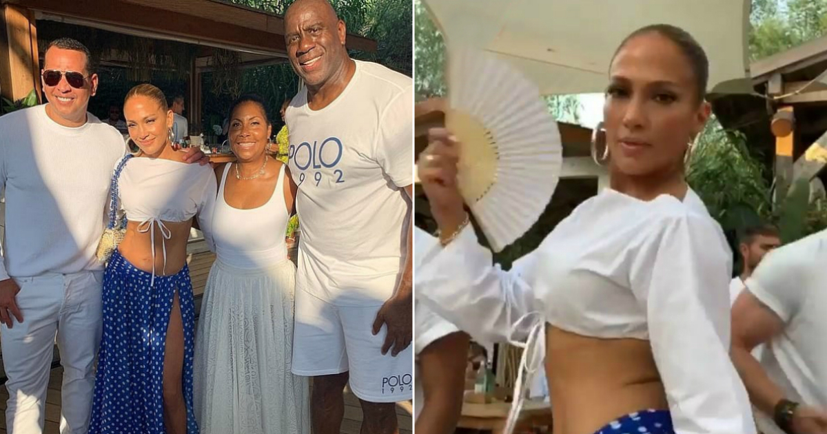 Jennifer Lopez se roba las miradas en el 60 cumpleaños de Magic Johnson ...