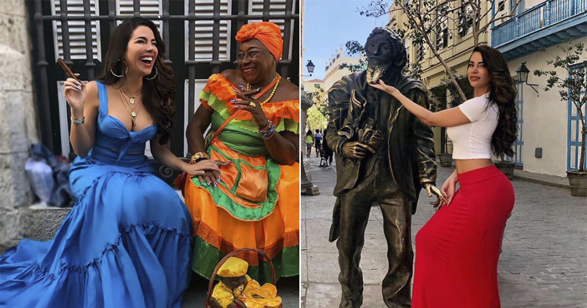 Cantante cubana Nayer de visita en La Habana