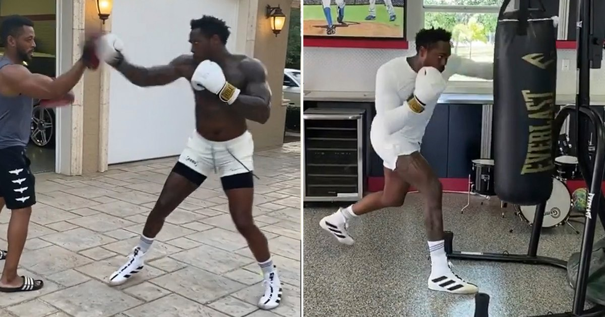 Aroldis Chapman se pasa al boxeo durante la cuarentena por el coronavirus