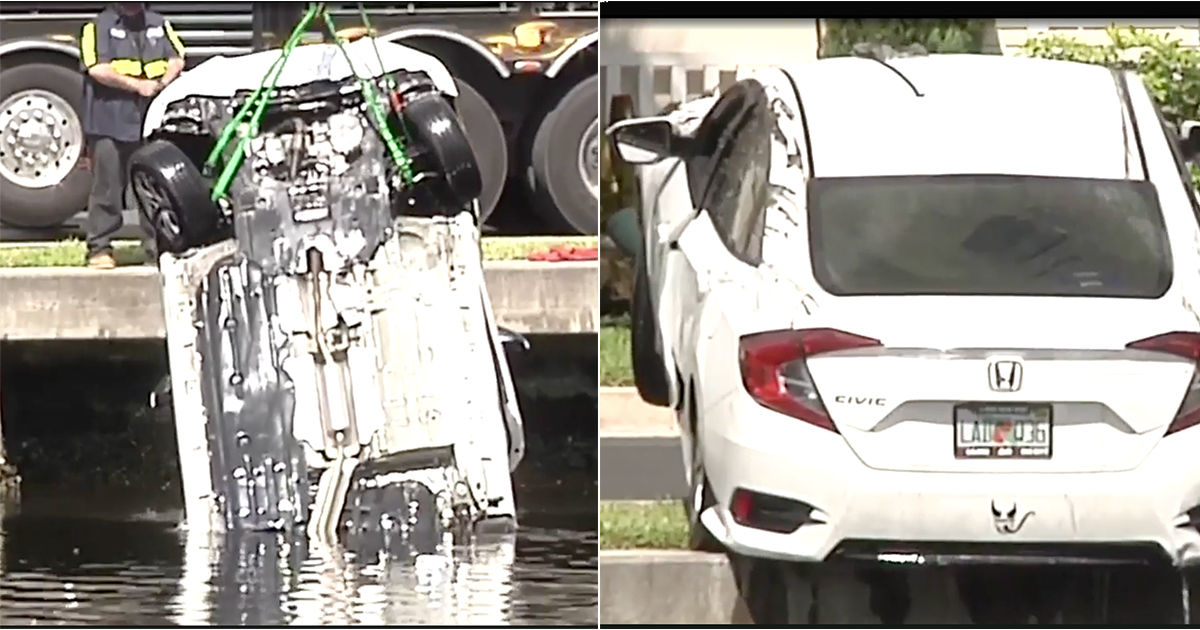 Rescatan a una mujer que cayó en su auto dentro de un canal en el sur ... Rescatan a una mujer que cayó en su auto dentro de un canal en el sur ...