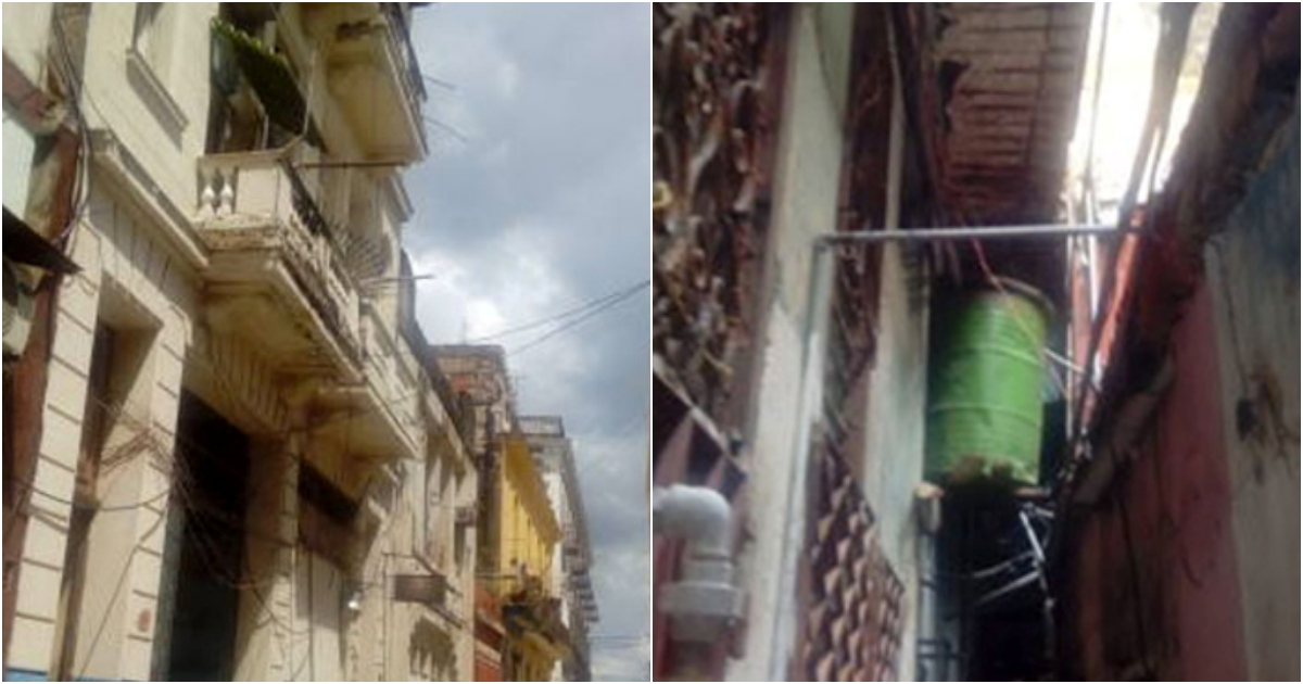 En peligro de derrumbe el edificio Acosta 62, en la Habana Vieja