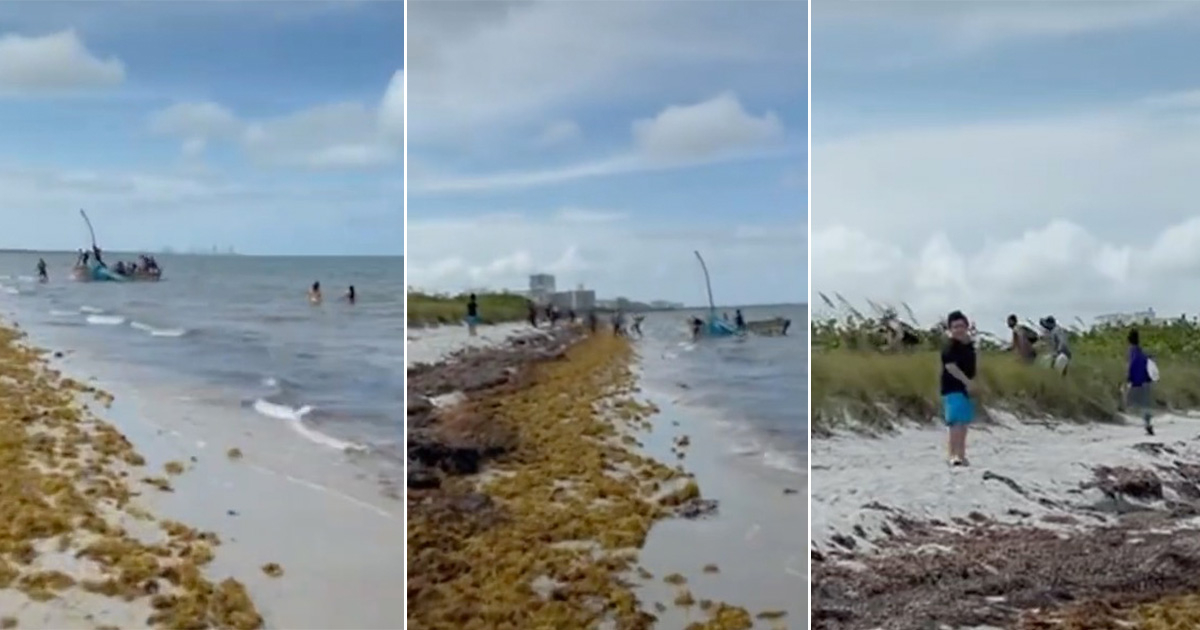 Balseros cubanos llegan a las playas de Key Biscayne, Florida