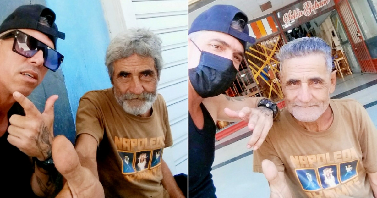 Barbero regala corte de pelo a cubano que pedía dinero en la calle