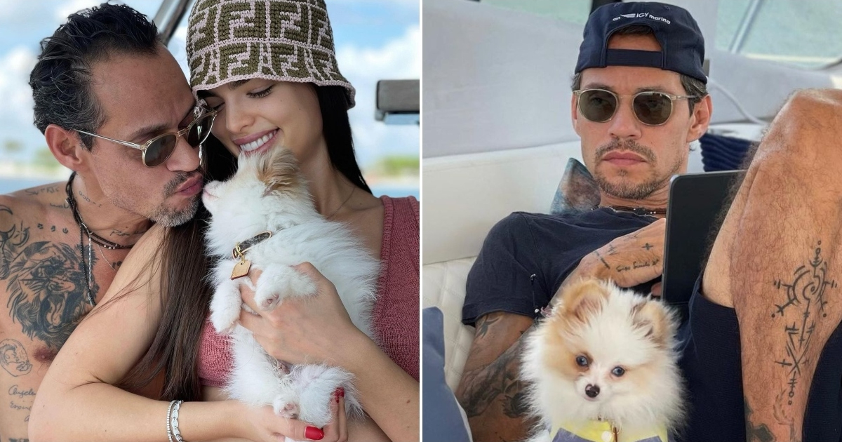 Marc Anthony, totalmente derretido jugando con su "bebé" Blue