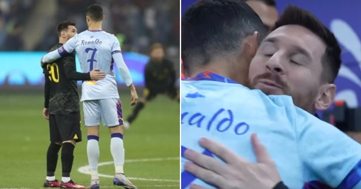 Cristiano Ronaldo y Leo Messi protagonizan viral momento en su reencuentro