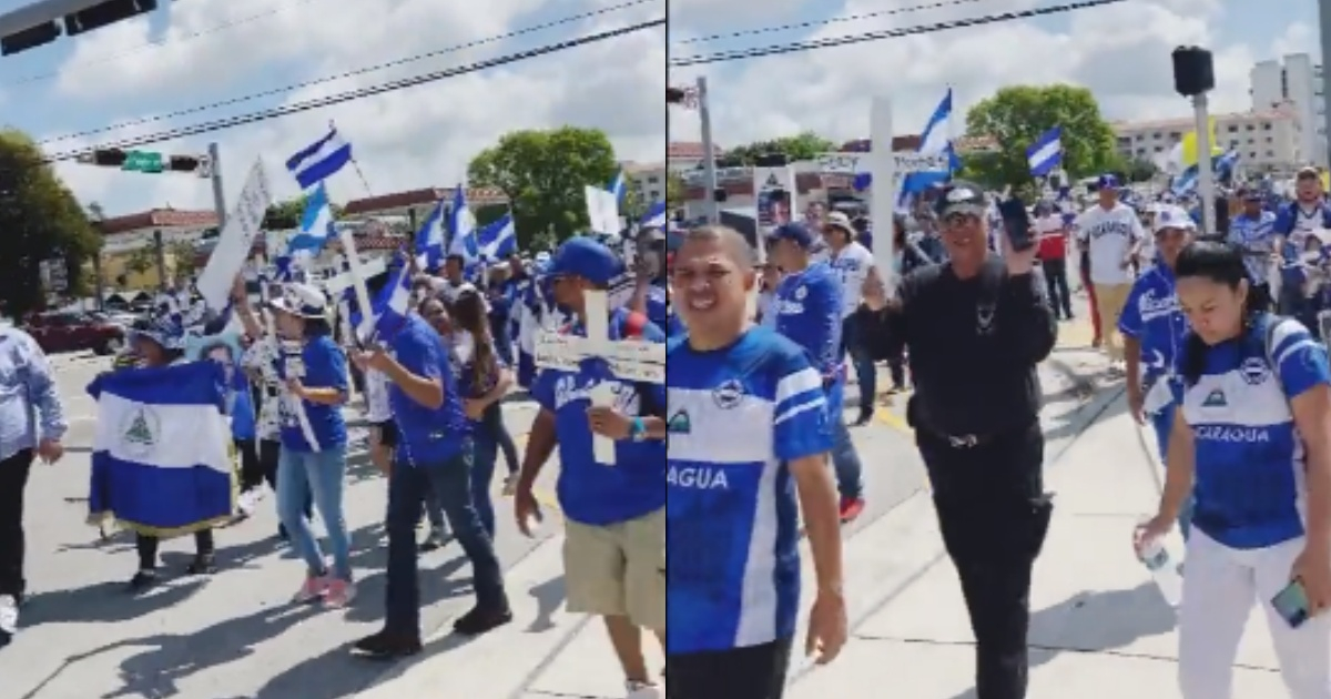 Exiliados nicaragüenses en Miami pidieron libertad para su país y Cuba