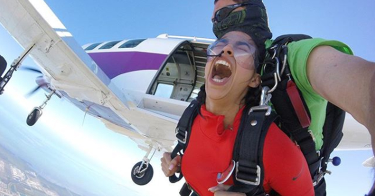 La intensa experiencia de Ivette Gutierrez y su novio al saltar en ...